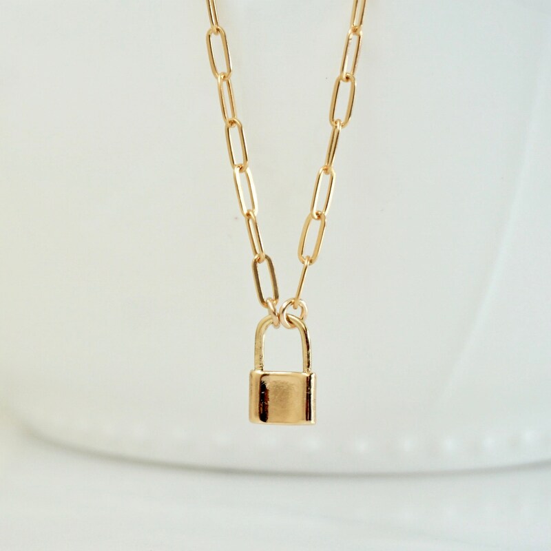 Lock Necklace - Etsy