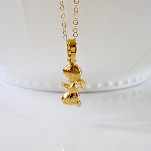 Gold Filled Cute Praying Girl Necklace, Guardian Angel, Prayer, Faith ...