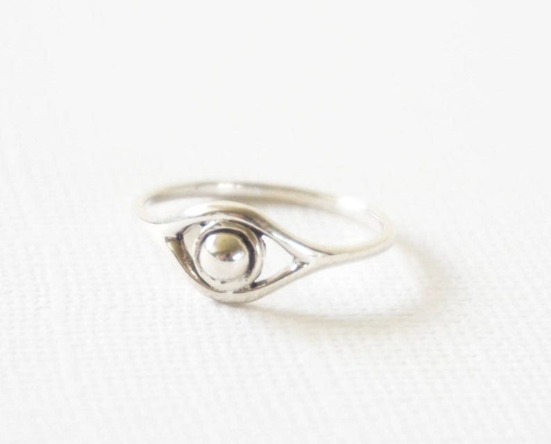 Evil Eye Ring Sterling Silver Evil Eye Ring Gold Evil Eye - Etsy