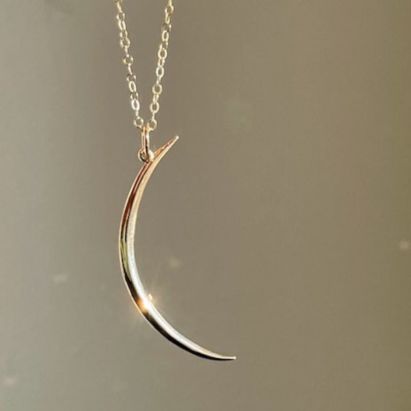 Half Moon Pendant - Etsy
