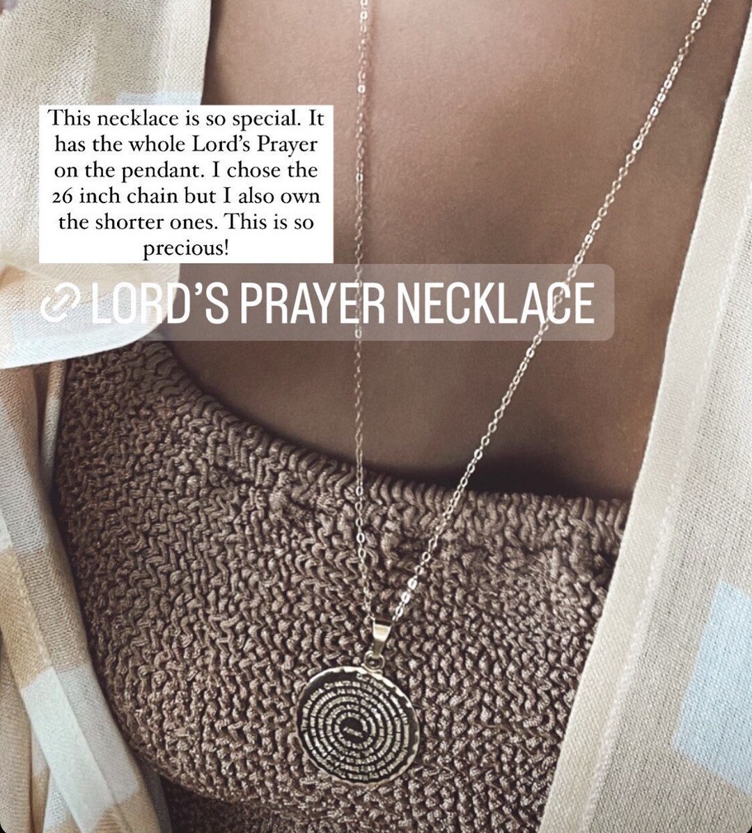 Large Gold Medallion Script Pendant Necklace, Father Prayer Pendant ...