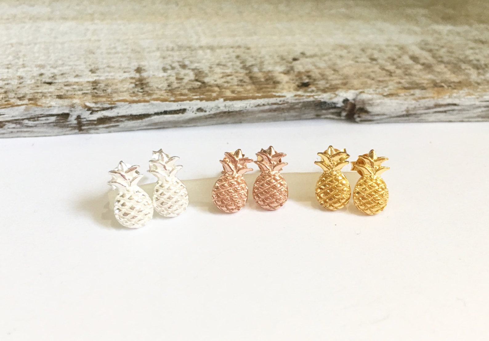 Pineapple Earrings Gold Pineapple Earrings Sterling Silver - Etsy