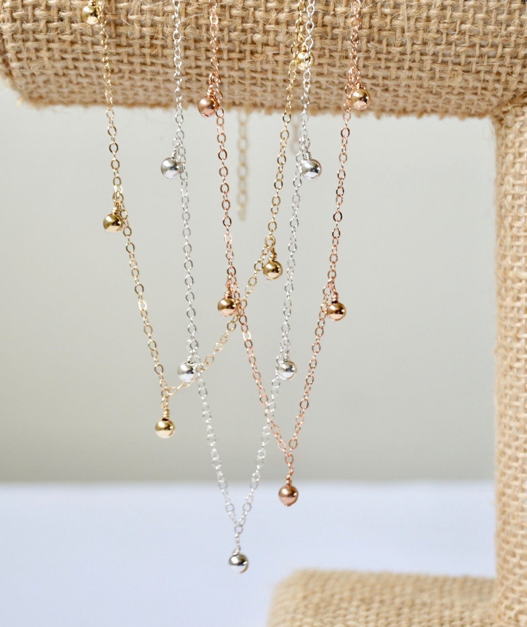 Dotted Choker, Ball Choker, Gold Filled Modern Choker, Rose Gold Choker ...