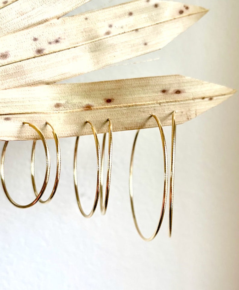 14K Gold Filled Hoops, 30mm, 40mm, 50mm, Light Weight, Large Hoop ...