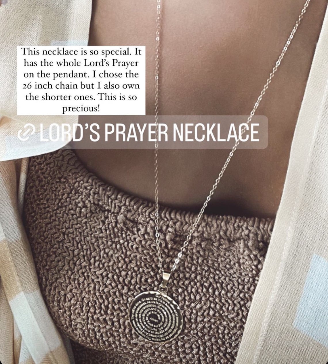 Large Gold Medallion Script Pendant Necklace Father Prayer - Etsy