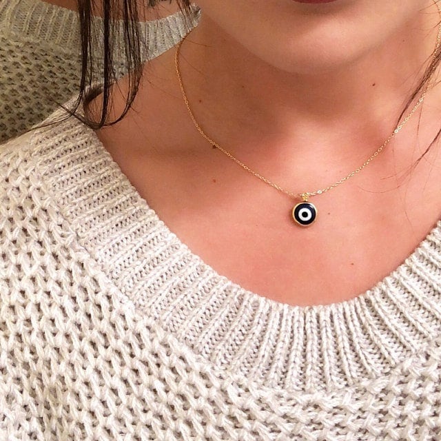 Red Evil Eye Necklace Handmade Turkish Glass 18kt Gold | Etsy