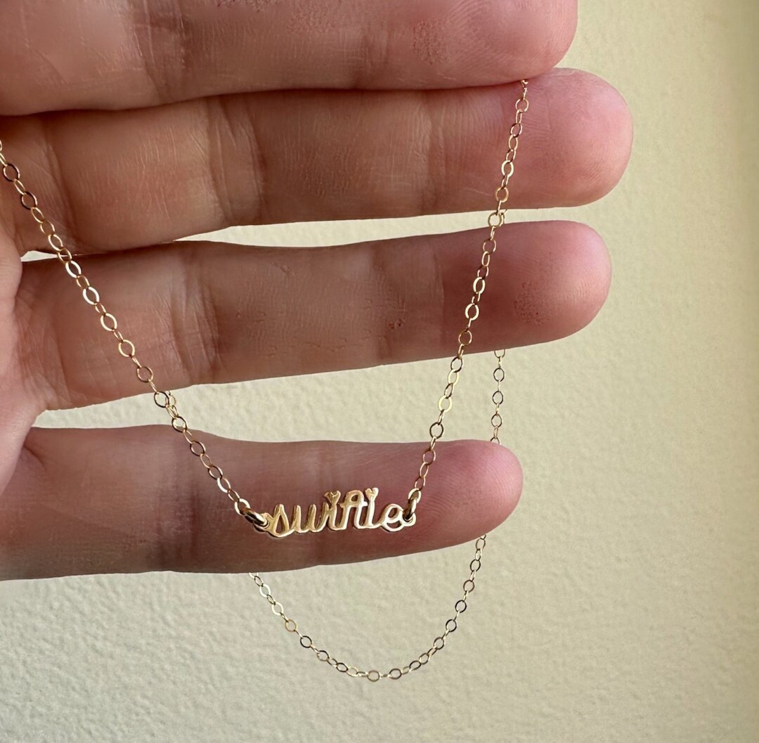 Swiftie Necklace, Sterling Silver, Gold, Taylor Swift Swiftie Necklace ...