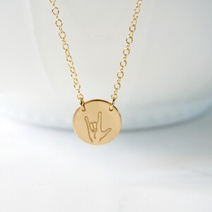 I Love You Sign Language Necklace, Gift for Best Friend, Sterling ...