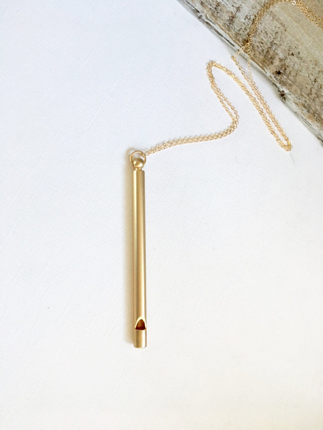 Shiny Gold Whistle Necklace, Whistle Necklace, Protect Yourself ...