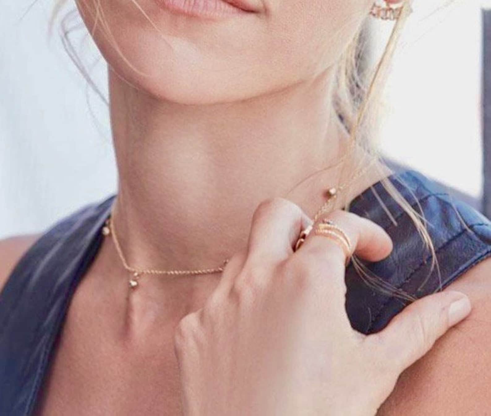 Dotted Choker, Ball Choker, Gold Filled Modern Choker, Rose Gold Choker ...