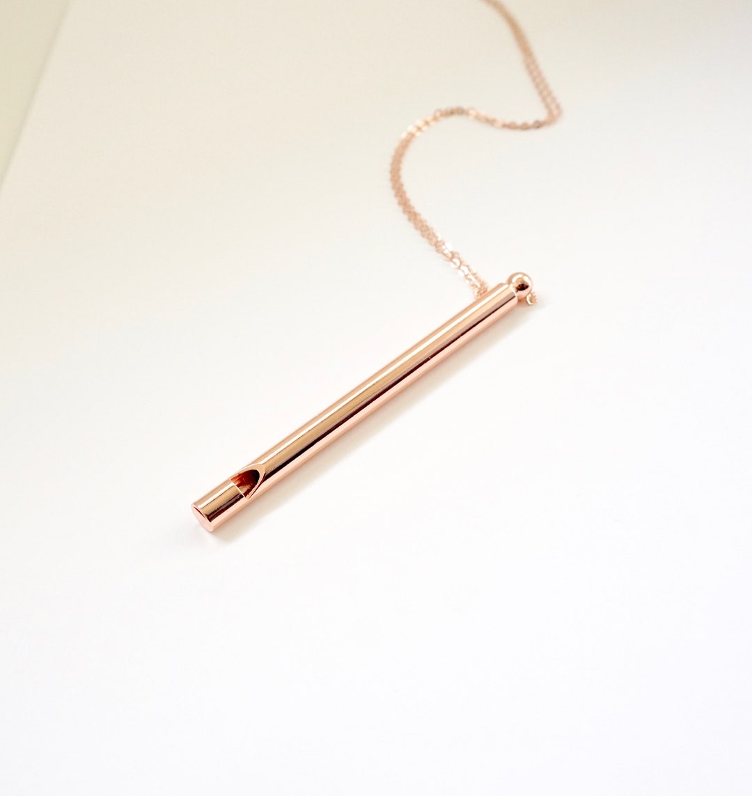 Whistle Necklace, Rose Gold Whistle Necklace, Whistle Necklace, Hiking ...