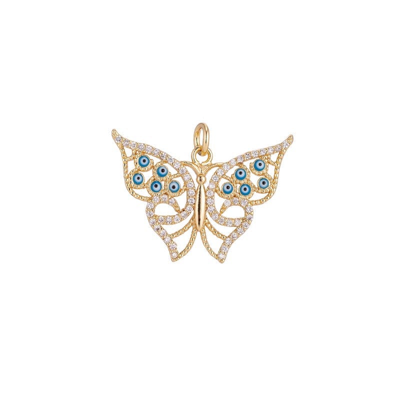 In Stock Now! Evil Eye Butterfly Necklace, Butterfly Evil Eyes ...