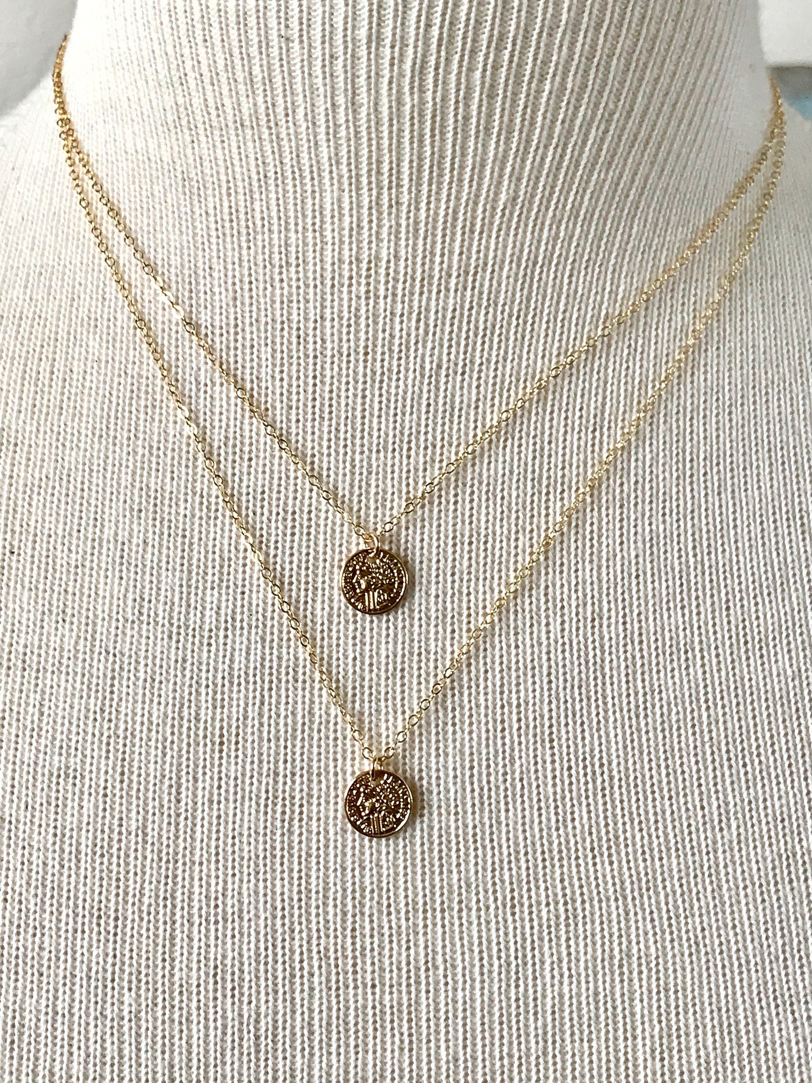 Gold Coin Necklace Set, Greek Coins, Layering Necklace, Bohemian ...