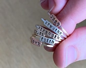 Personalized Jewelry Custom Word Ring Custom Name Ring | Etsy