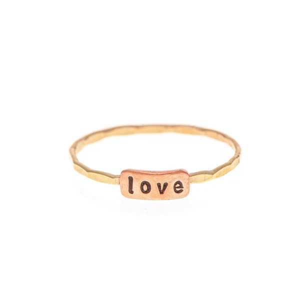 Gold Love Ring - Etsy