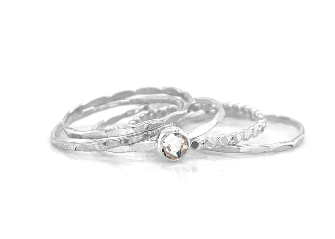 Stacking Ring Set, Stacking Rings, Sterling Silver Ring, Silver ...