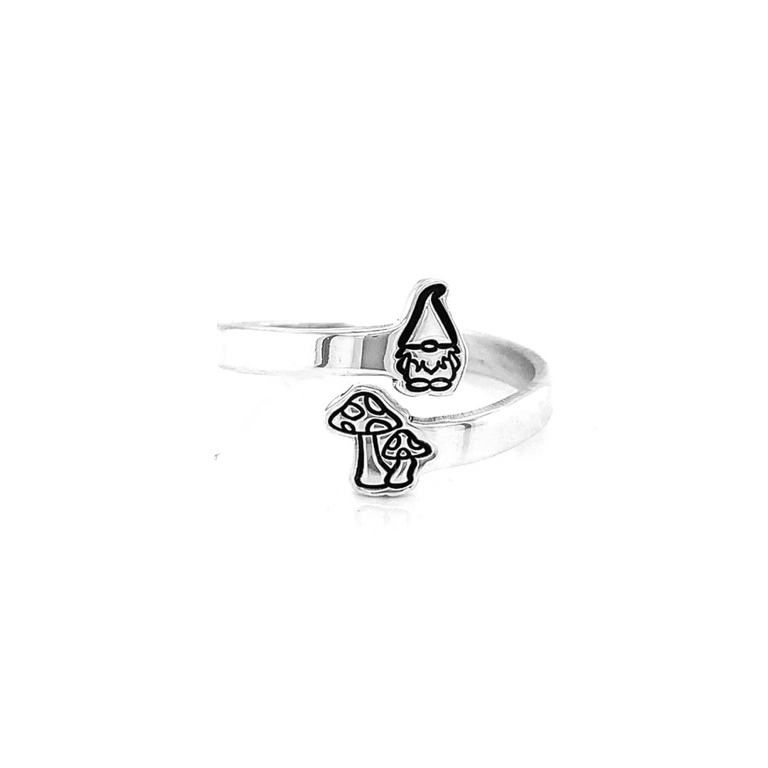 Adjustable Ring, Gnome, Gnomes, Garden Gnome, Gnome Ring, Gnome Jewelry ...