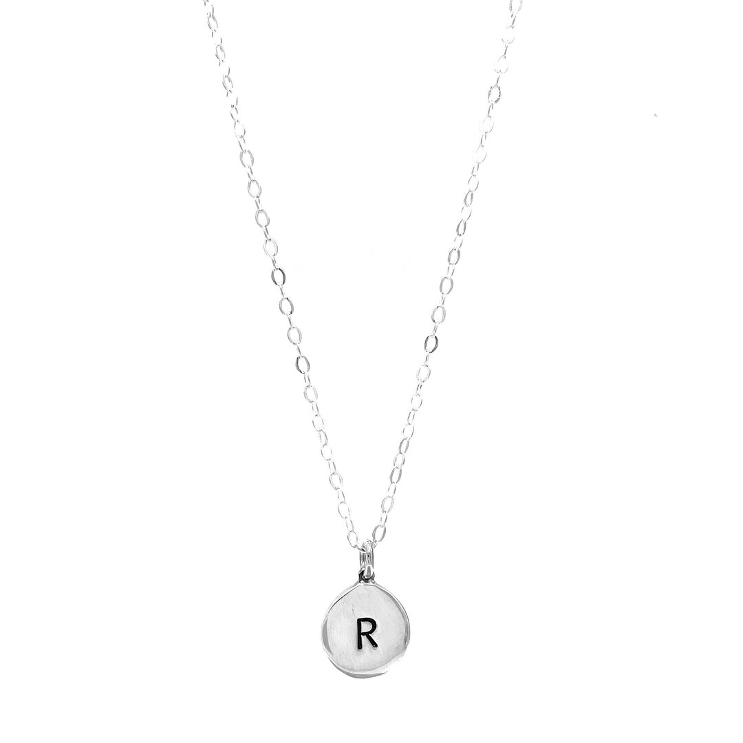 Personalized Sterling Silver Initial R Necklace – Customizable ...