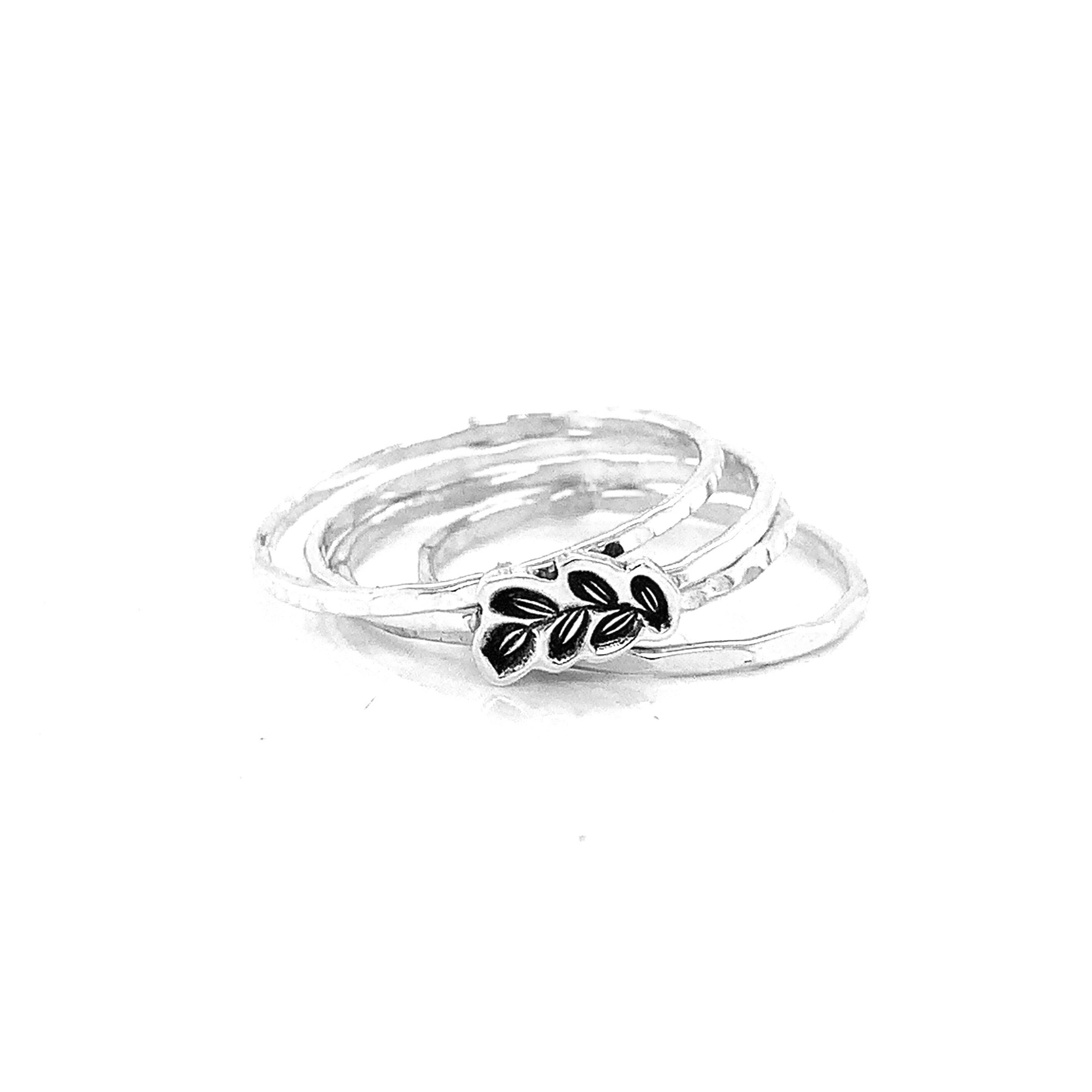 Build Your Own Stacking Ring Set, With Charm Cut Out Ring - Etsy