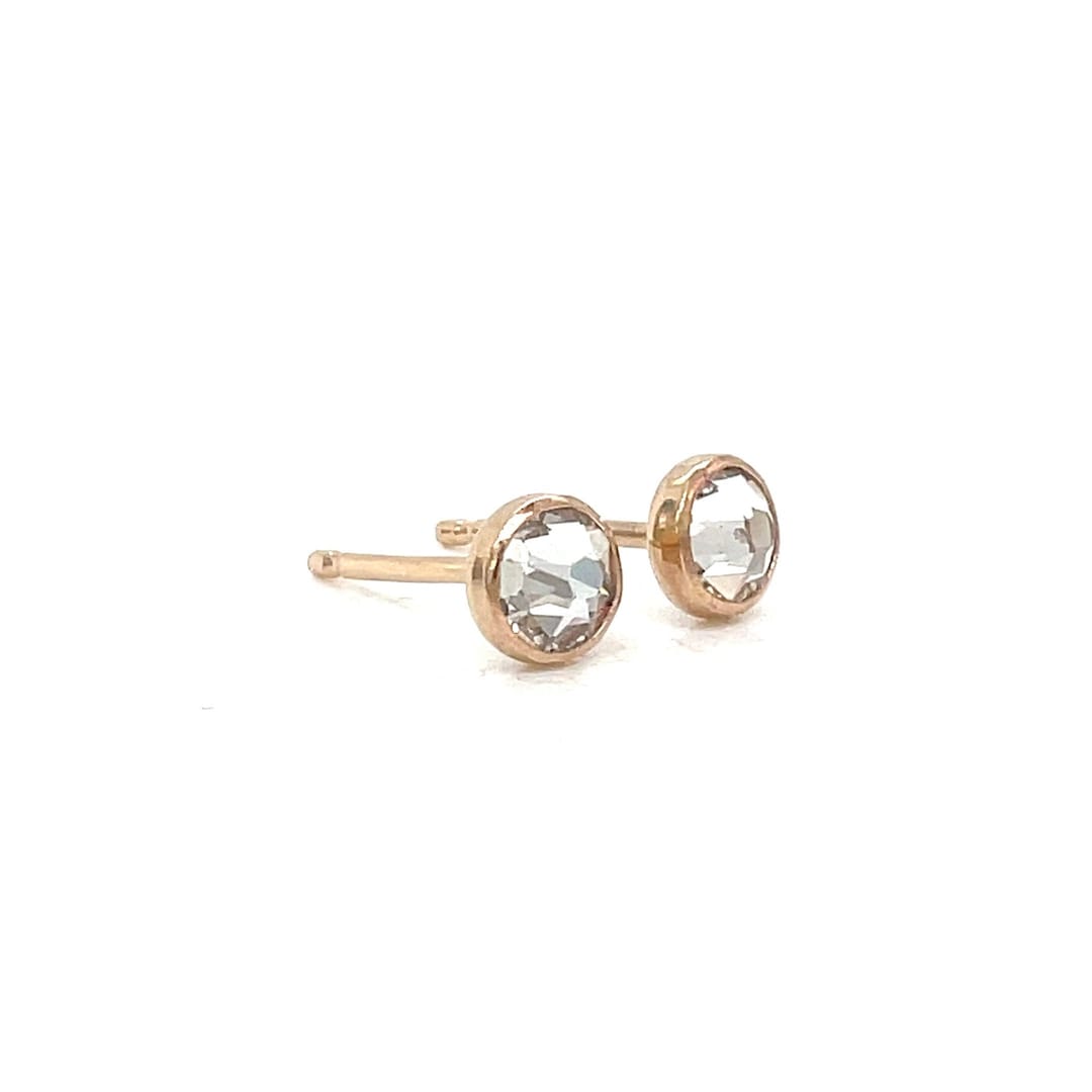 Crystal Diamond Stud Earrings in Gold-filled or Timeless Sterling ...