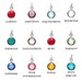 Crystal Birthstone Charms in Gold or Silver Tone - Customizable Month ...