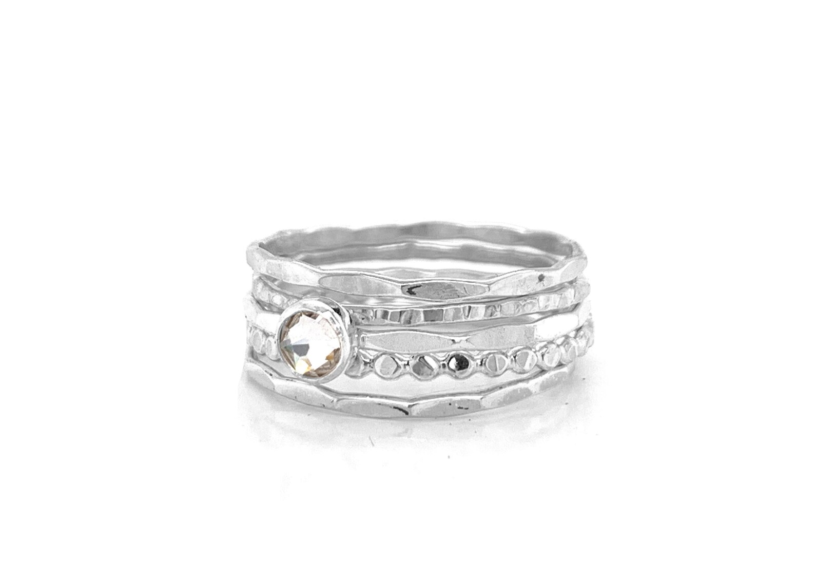 Stacking Ring Set Stacking Rings Sterling Silver Ring - Etsy