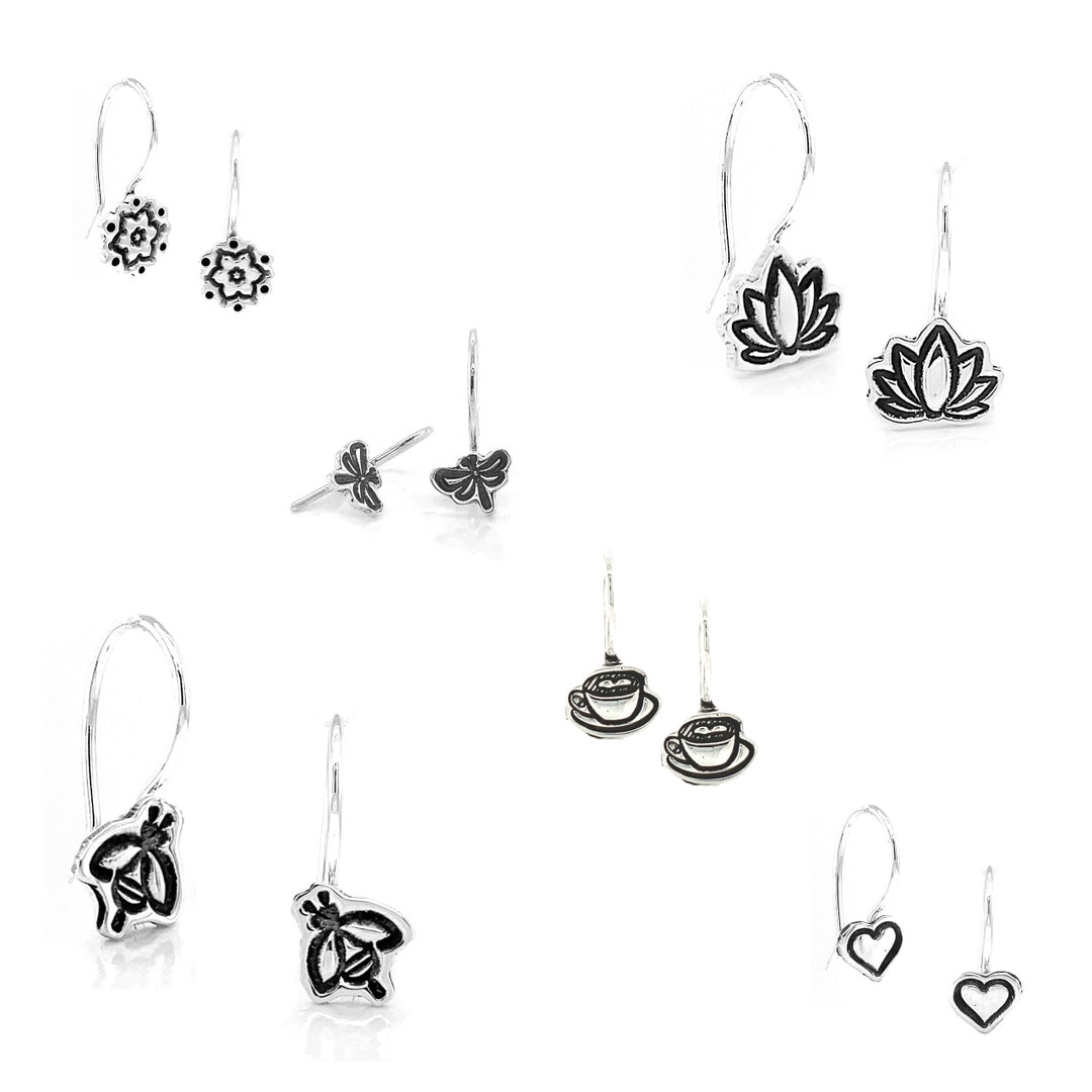 Charm Cut Out Drop Earrings - Etsy