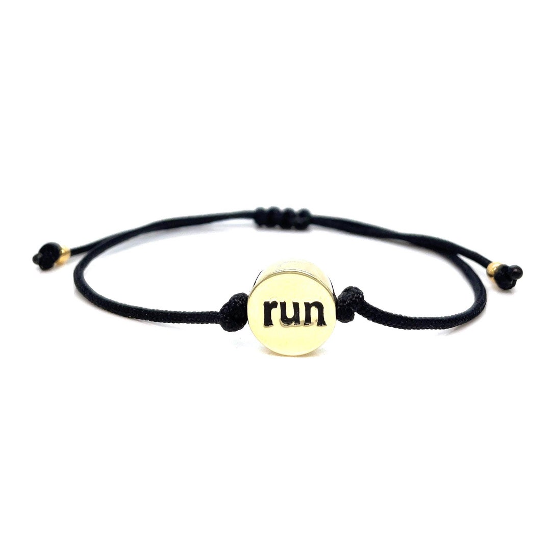 Customizable Run Charm Bracelet – Adjustable Cord in Multiple Colors ...