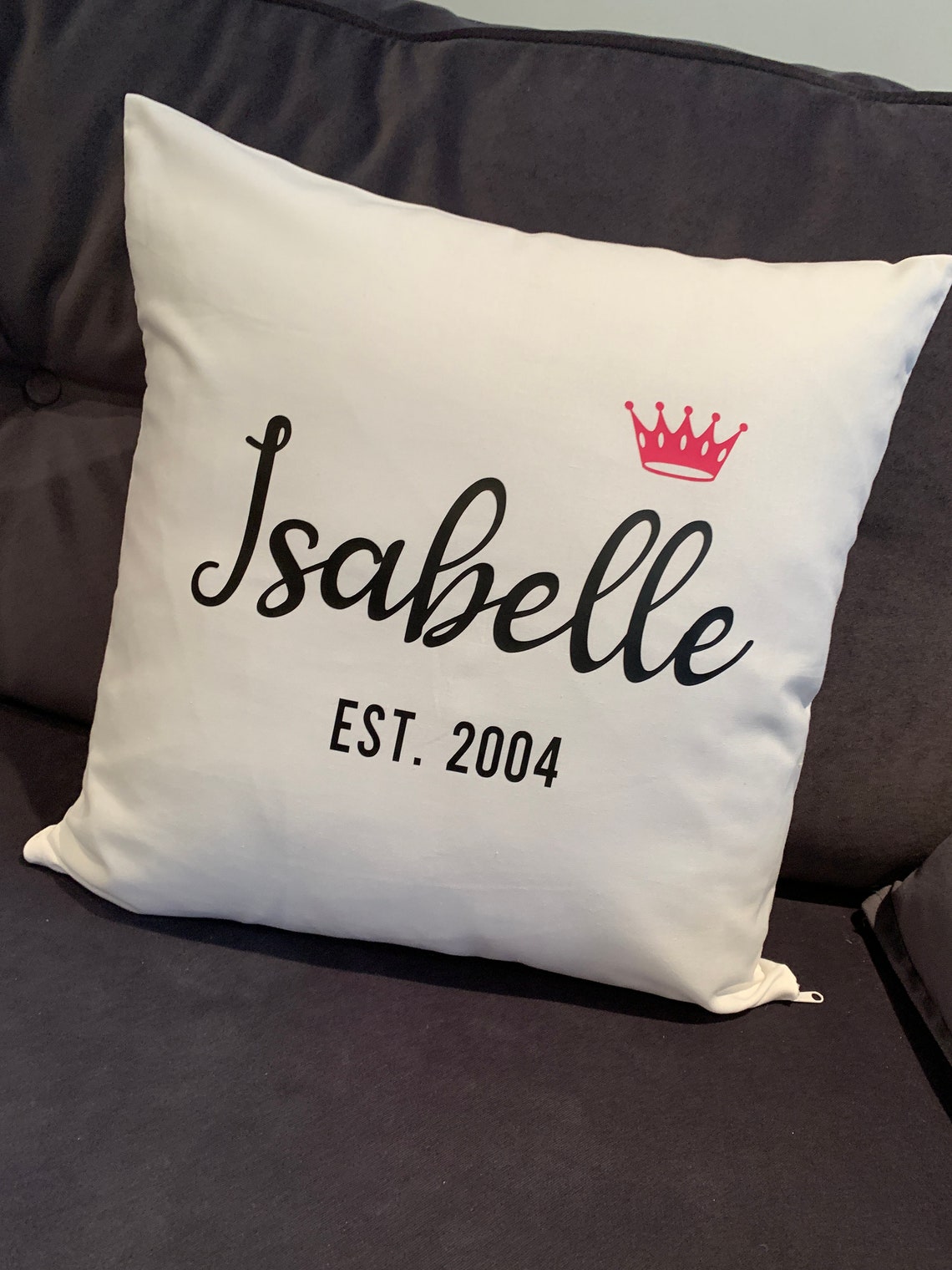 White Personalised Cushion Logo Can Be Designed for You - Etsy
