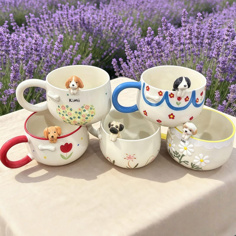 Custom Pet Mug Set - Etsy