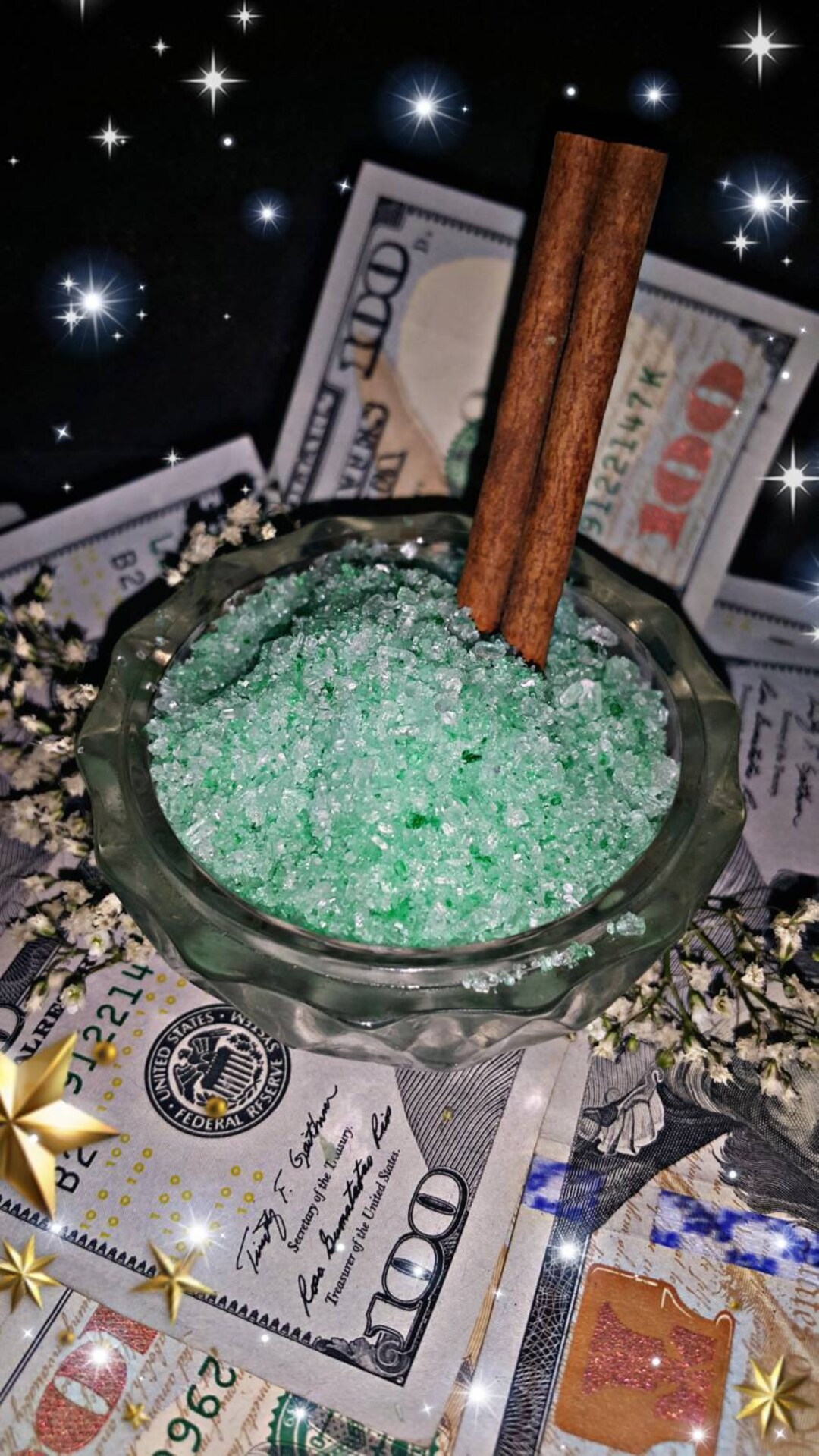REAL MONEY Salt-bath Salts Money Prosperity Witch Hoodoo Voodoo Ritual ...