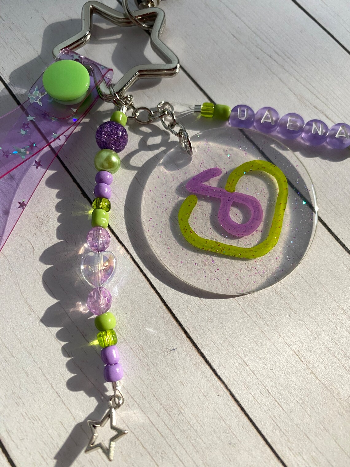 IU Kpop Keychain - UAENA Tour Lightstick Accessory - Etsy