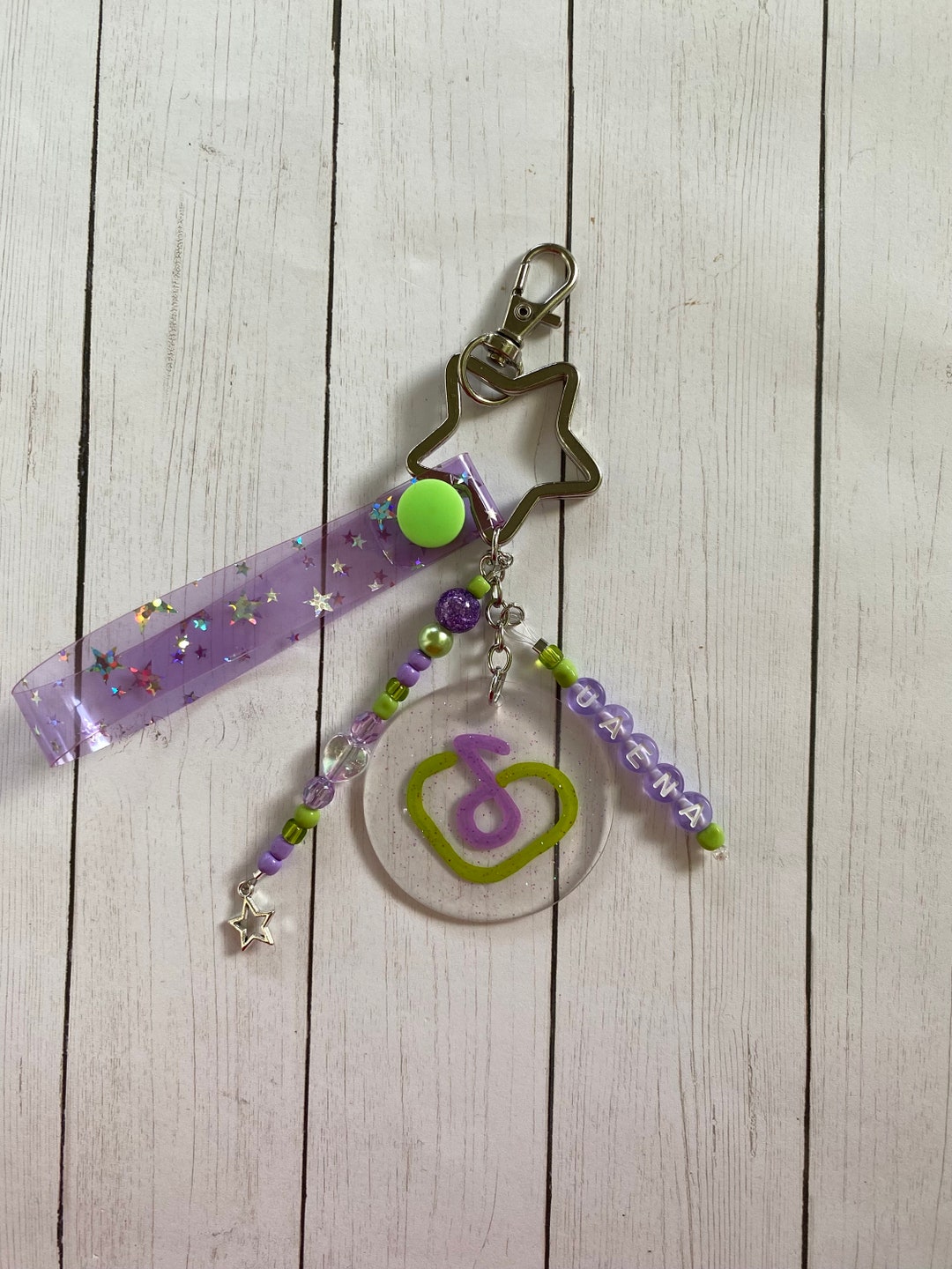 IU Kpop Keychain - UAENA Tour Lightstick Accessory - Etsy