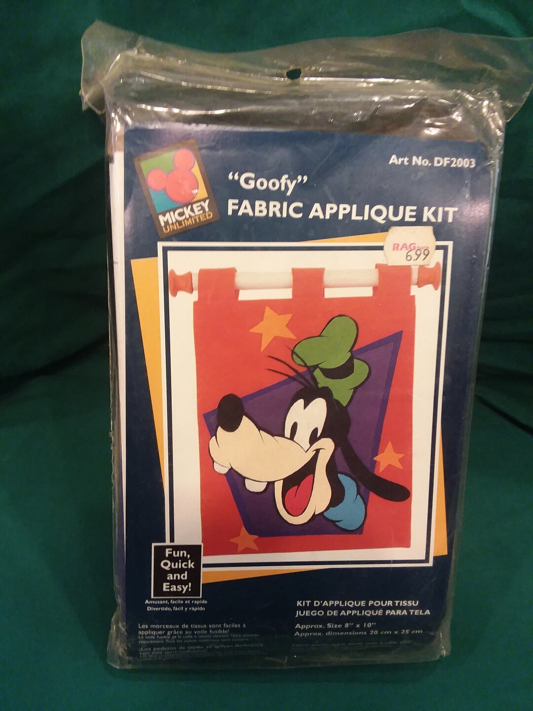 Disney's Goofy Fabric Applique Kit Vintage sealed Kitdf2003 free ...