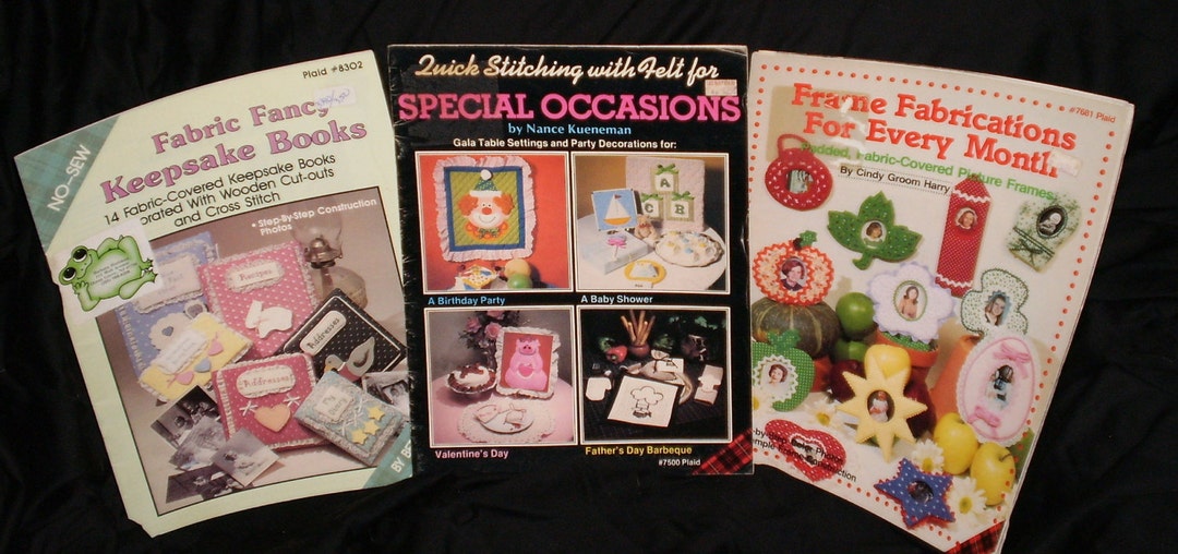 3 Sewing & Fabric Pattern Books-fabric Books Frames and - Etsy