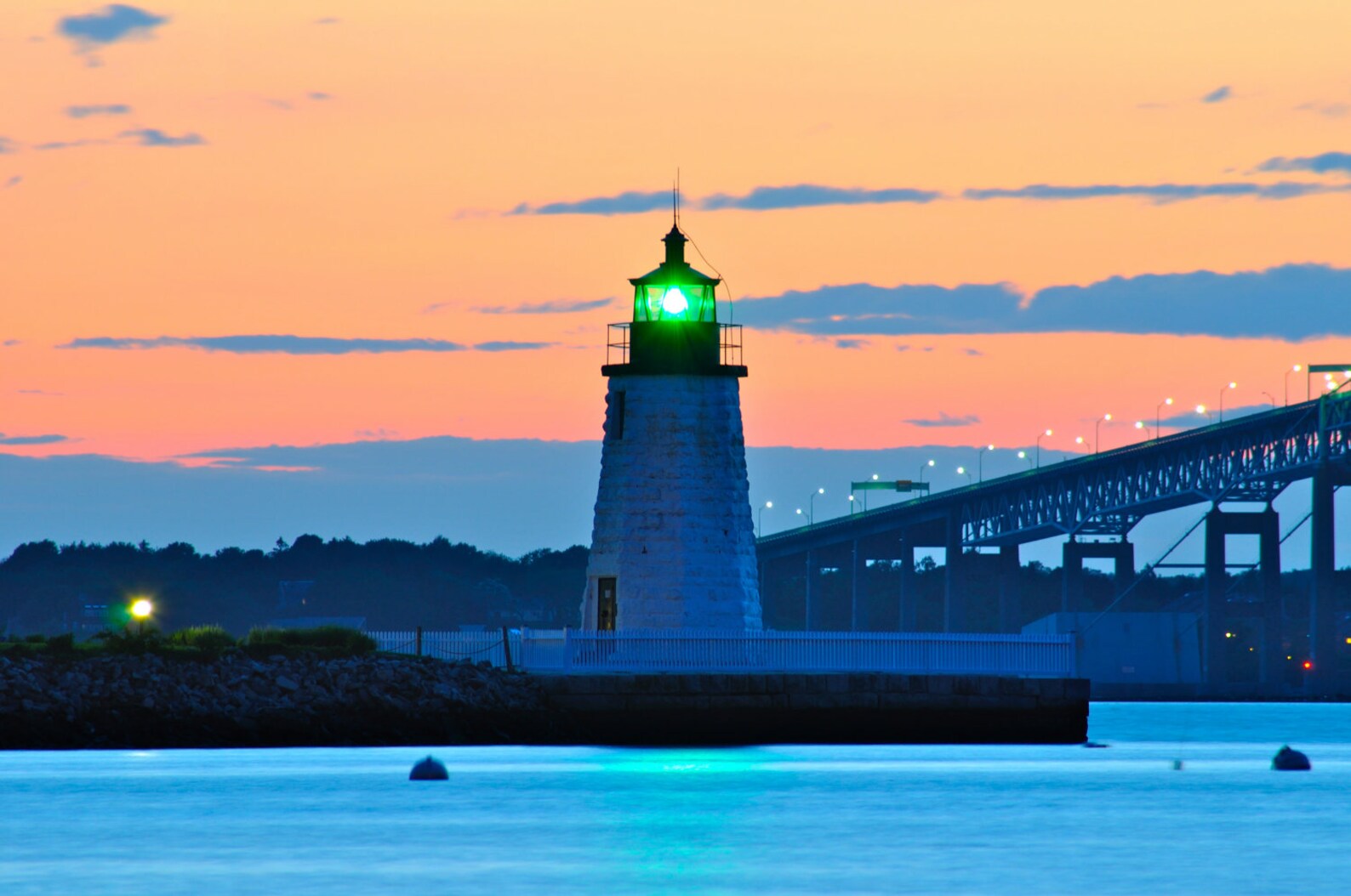 Newport Harbor Lighthouse Newport RI Original Print - Etsy