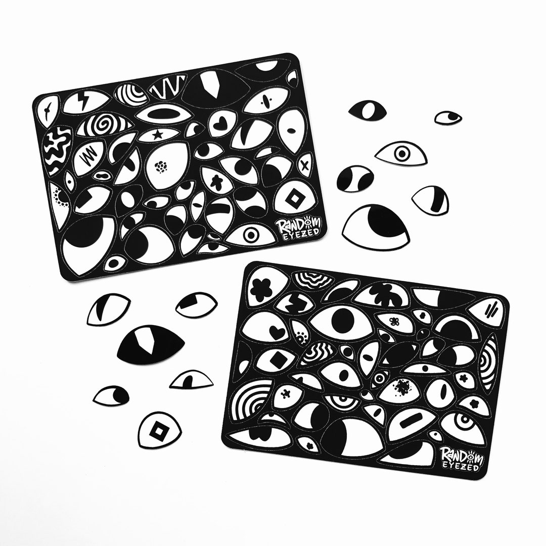 Eye Stickers - 2 Versions - Over 40 Stickers per Sheet - Etsy