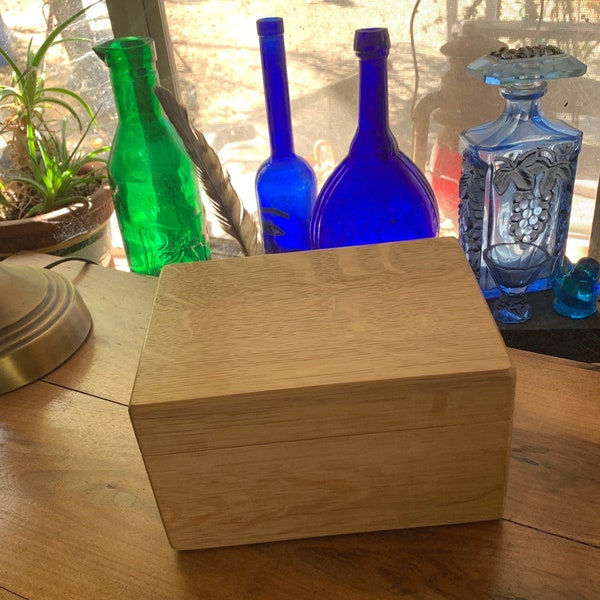 Oak Wood Box - Etsy