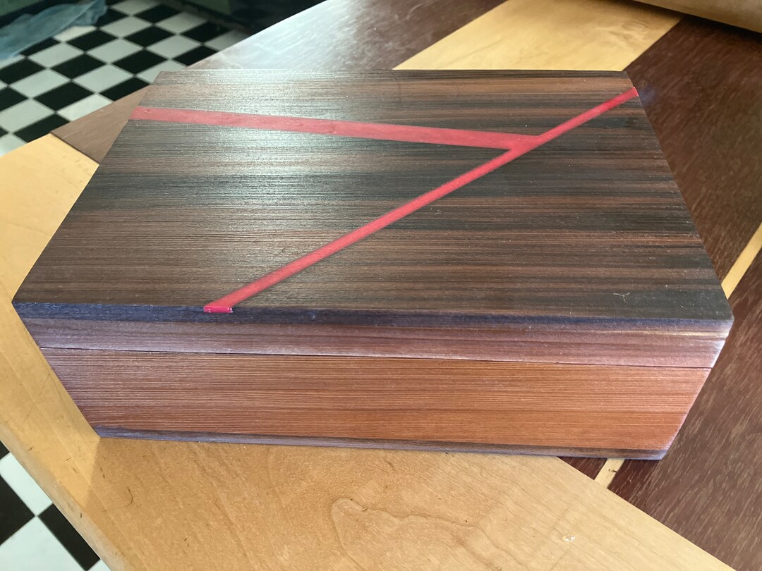 California Redwood W/red Epoxy Resin Inlay - Etsy