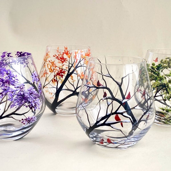Spring Wine Glasses - Etsy