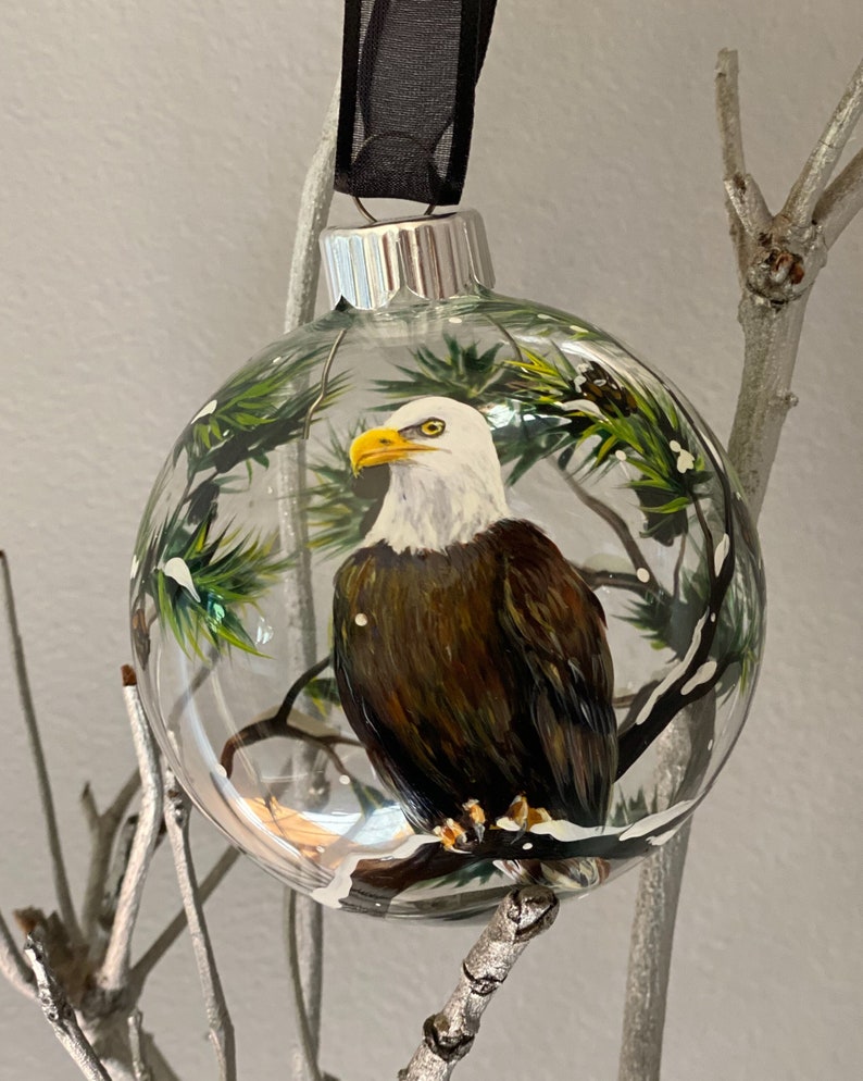 Bird of Prey Hawk Bald Eagle Owl Christmas Tree Ornament - Etsy