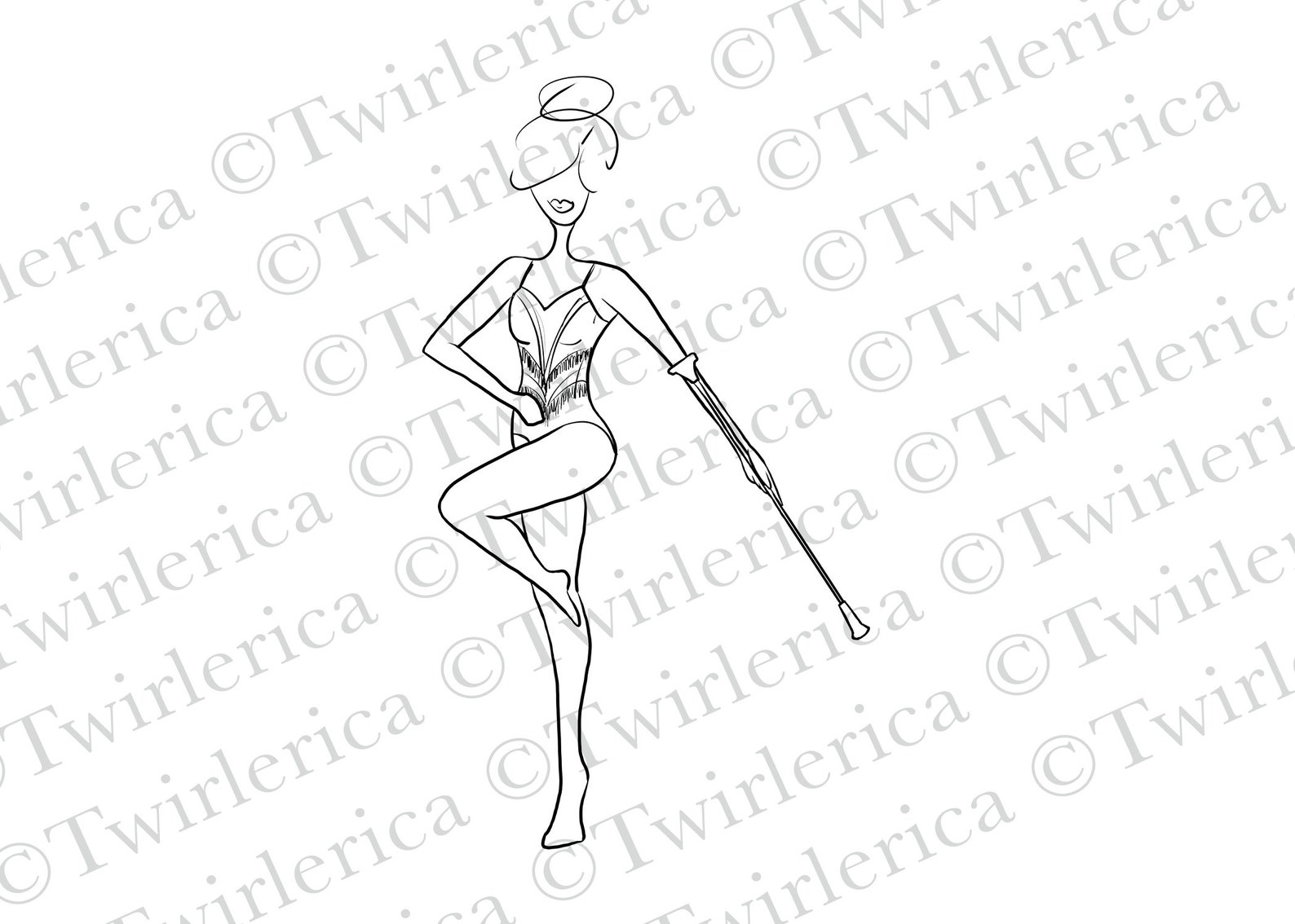 PNG Classic Majorette Sketch Printable File Design for Digital Download ...
