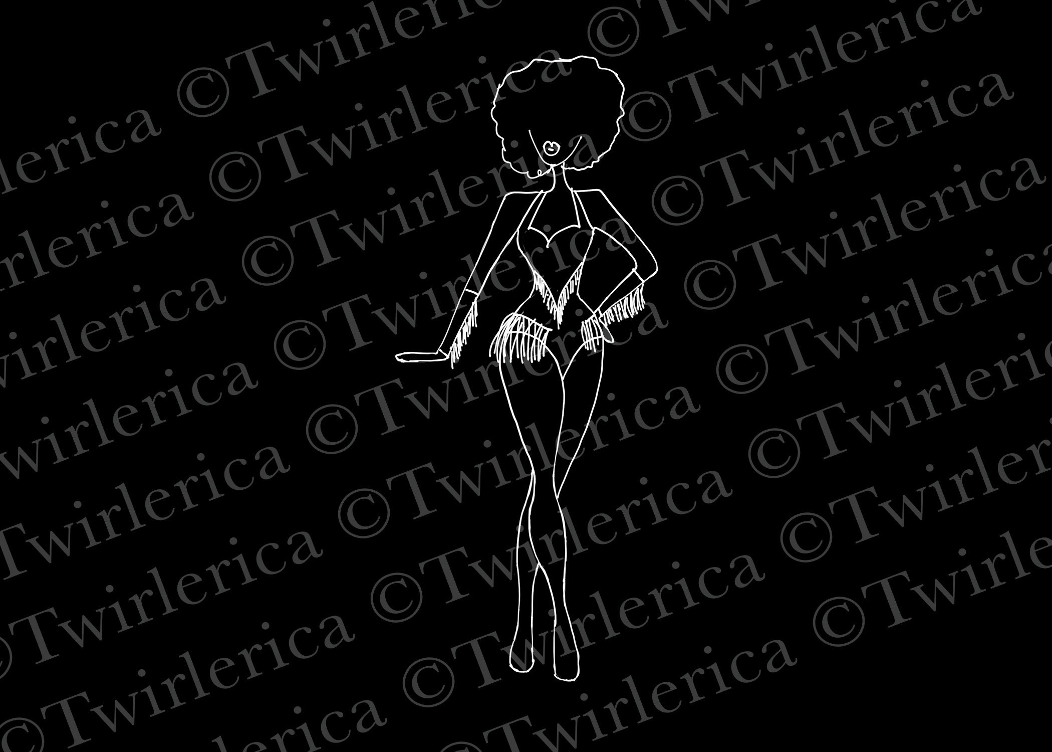 PNG Majorette Fringe Costume Printable File Design for Digital Download ...