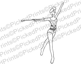 PNG Classic Majorette Sketch Printable File Design for Digital | Etsy