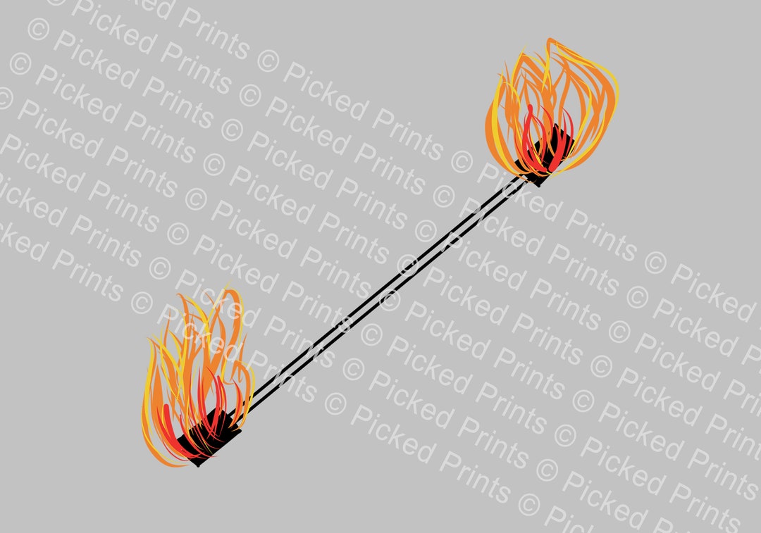 PNG Fire Baton Printable File Design for Digital Download Print Your ...