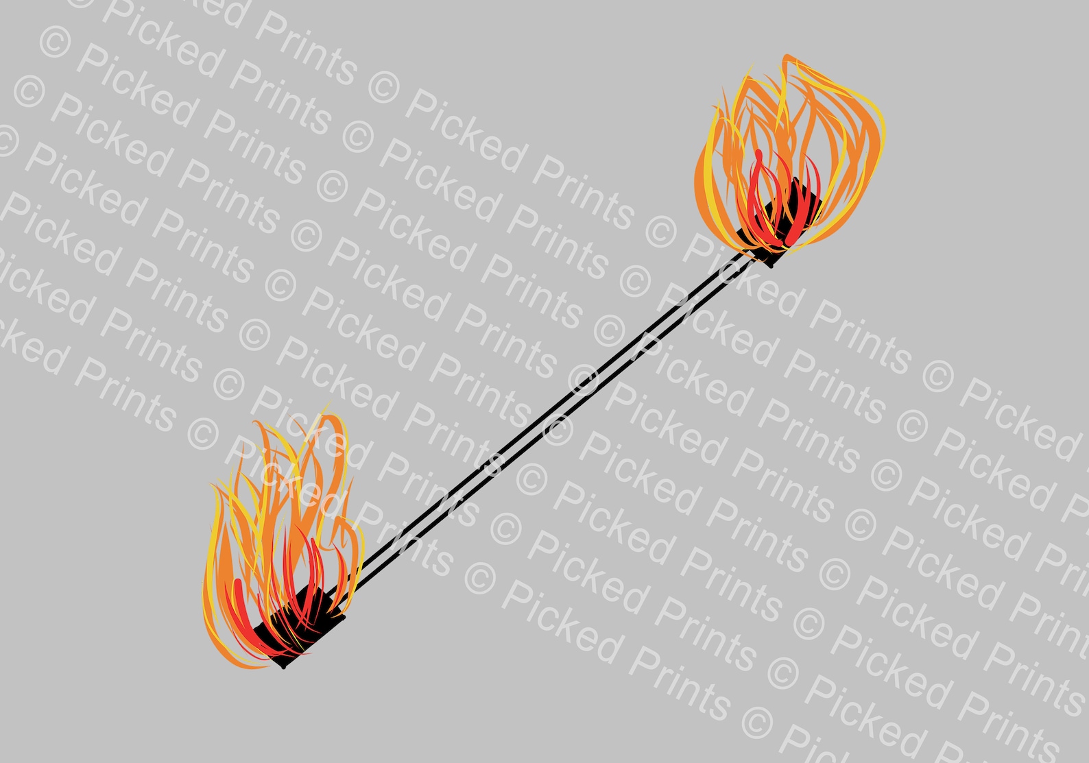 PNG Fire Baton Printable File Design for Digital Download Print Your ...