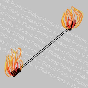 PNG Fire Baton Printable File Design for Digital Download Print Your ...