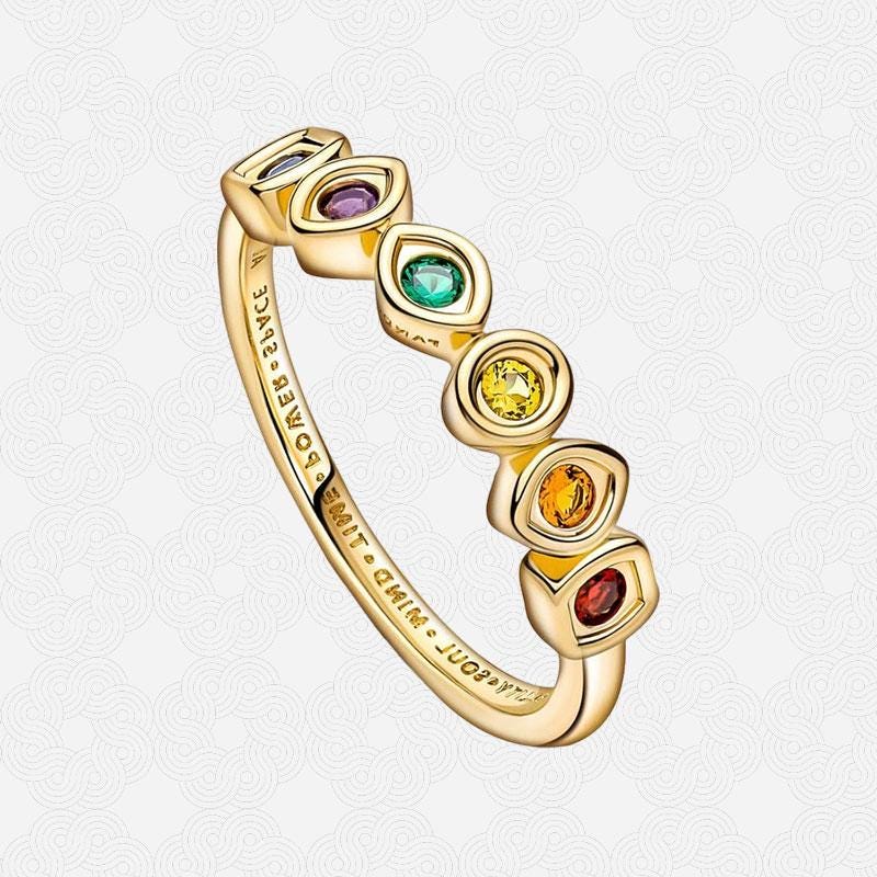 The Avengers Infinity Stones Ring, 925 Sterling Silver Ring, Charm Ring ...