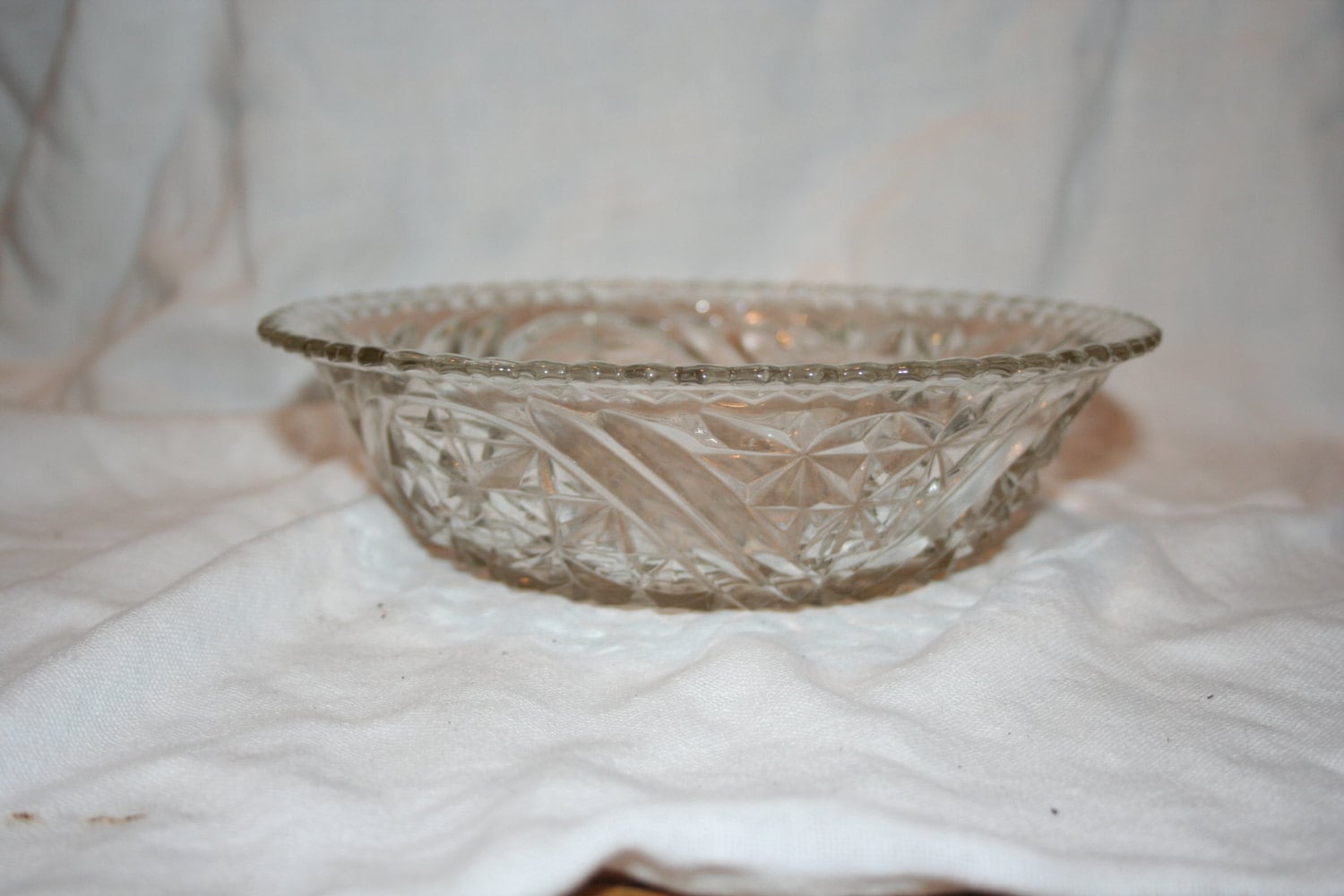 Anchor Hocking Pressed Glass Bowl Stars and Bars Pattern - Etsy
