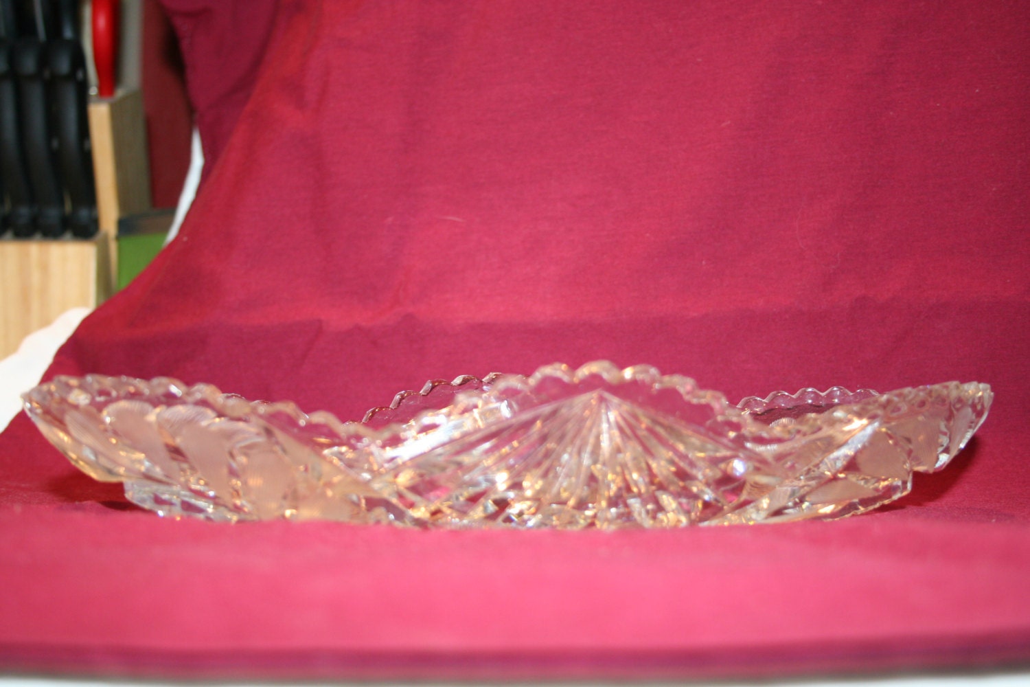 Heavy Cut Crystal Relish Tray - Etsy